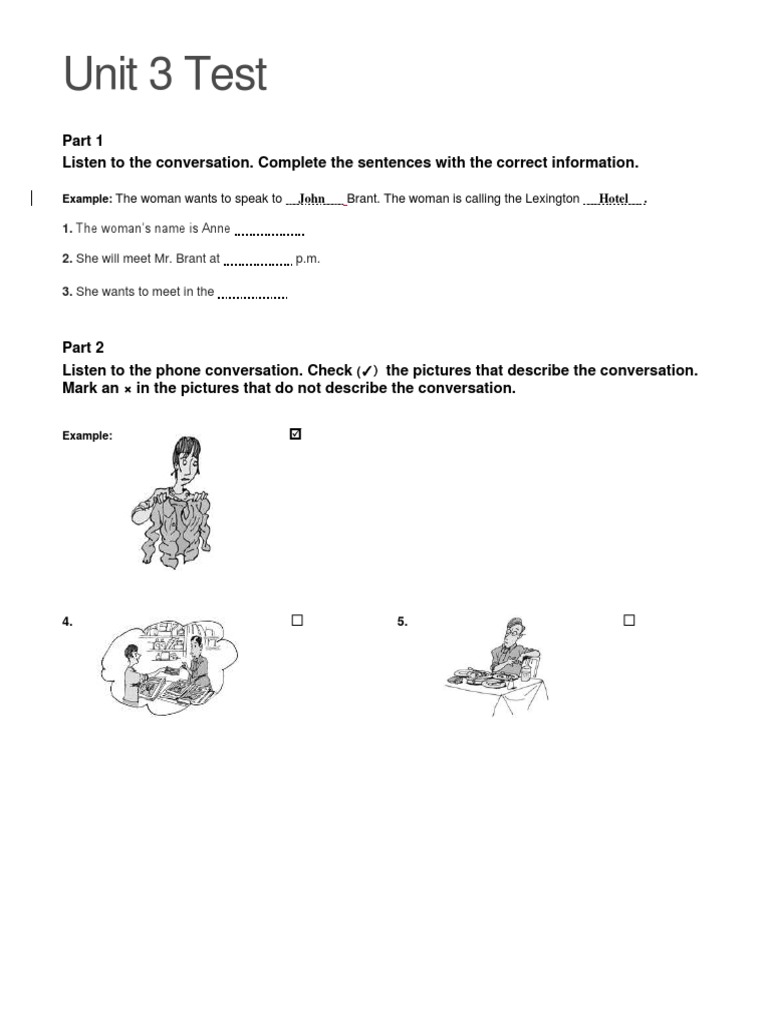Top Notch 2a Test - Unit 3 (WWW - Languagecentre.ir) | PDF | Hotel