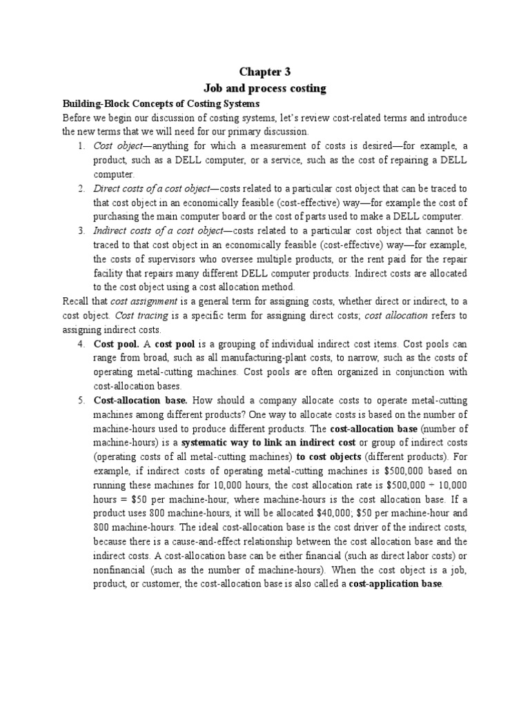 Chapter 3 Job Costing Pdf Cost Cost Of Goods Sold