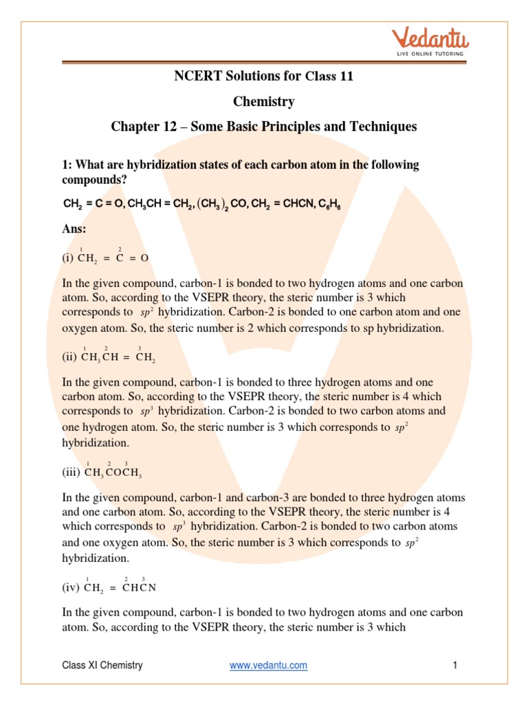 Class 11 - Chemistry - Organic Chemistry Some Basic Principles | PDF | Cyanide | Nitrogen