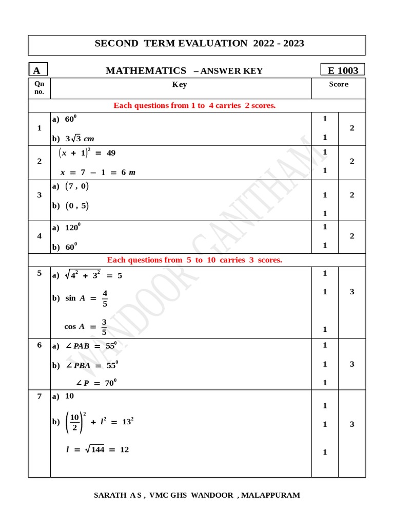 Key Maths em Term 2 22-23 | PDF | Circle | Triangle
