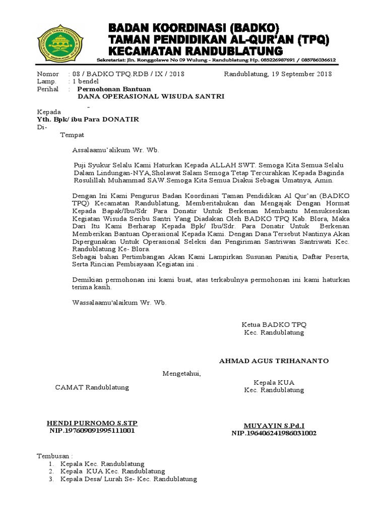 Proposal Wisuda Santri | PDF | Griya & Taman