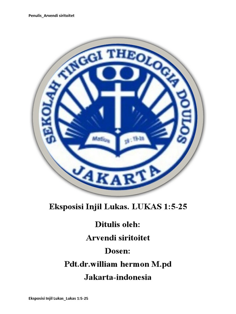 Eksposisi Narasi Kitab Injil Lukas | PDF | Agama & Spiritualitas