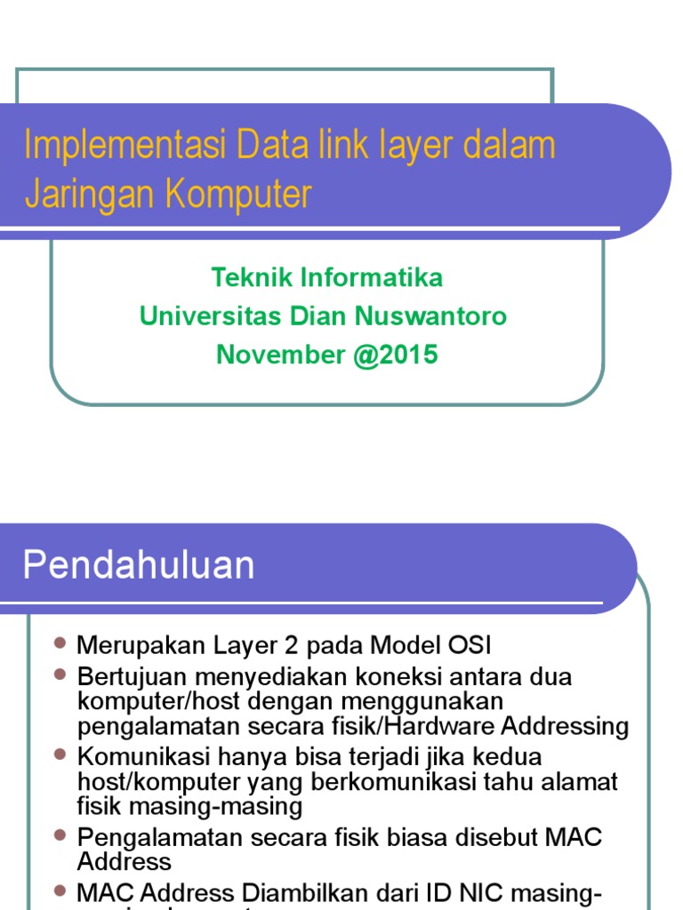 Data Link Layer 10 | PDF