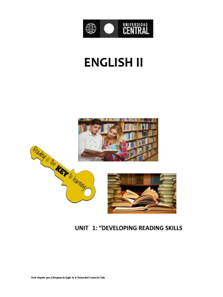 BOOKLET - Unit 1 Developing Reading Skills | PDF | Speed Reading | English Language