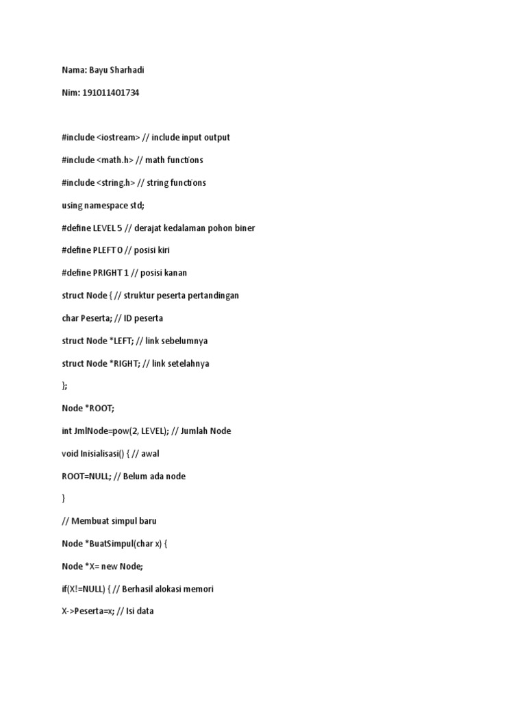 Bayu Sharhadi - Tugas Struktur Data | PDF