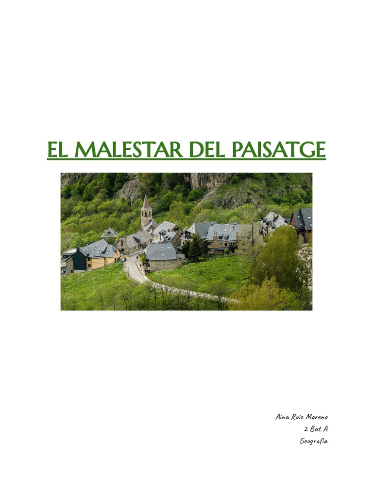 Treball Geografia - El Malestar Del Paisatge Aina Ruiz | PDF