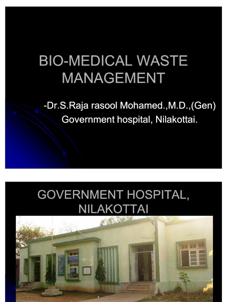 Bio-Medical Waste Management | PDF
