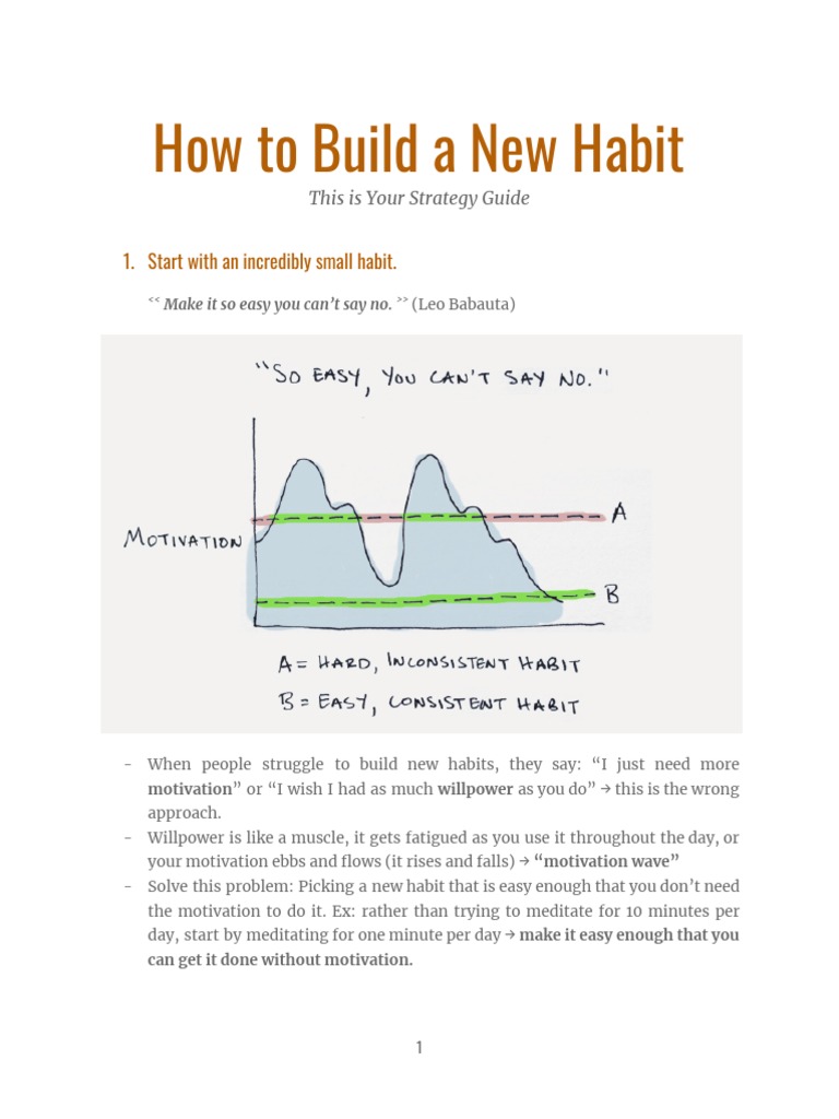 How to Build a New Habit - Google Tài Liệu | PDF | Disciplines | Habits