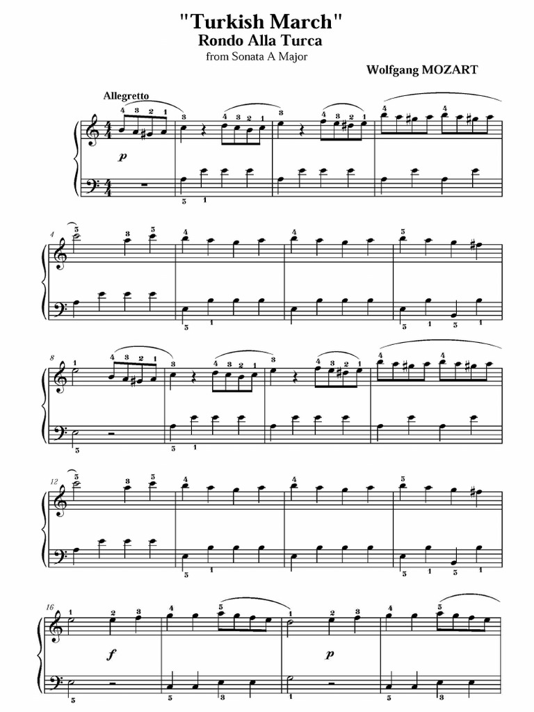 Turkish March Easy | PDF