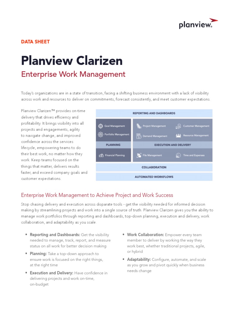 Clarizen Product Overview DS en | PDF | Project Management ...