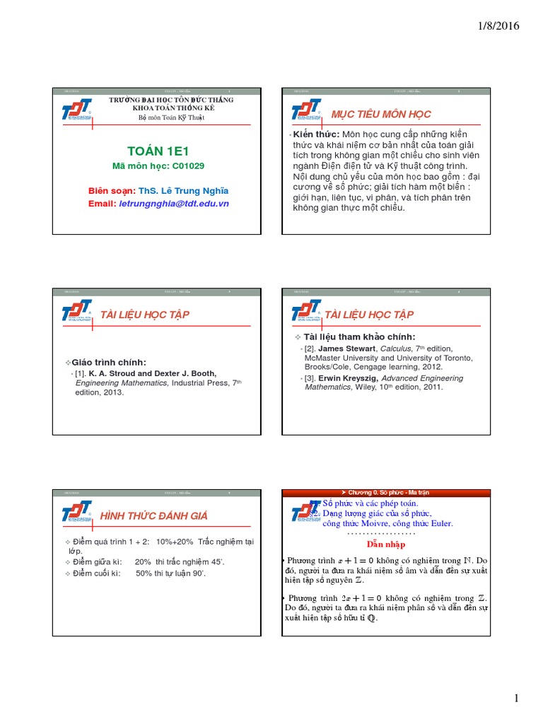 Toan 1e1 Slides | PDF