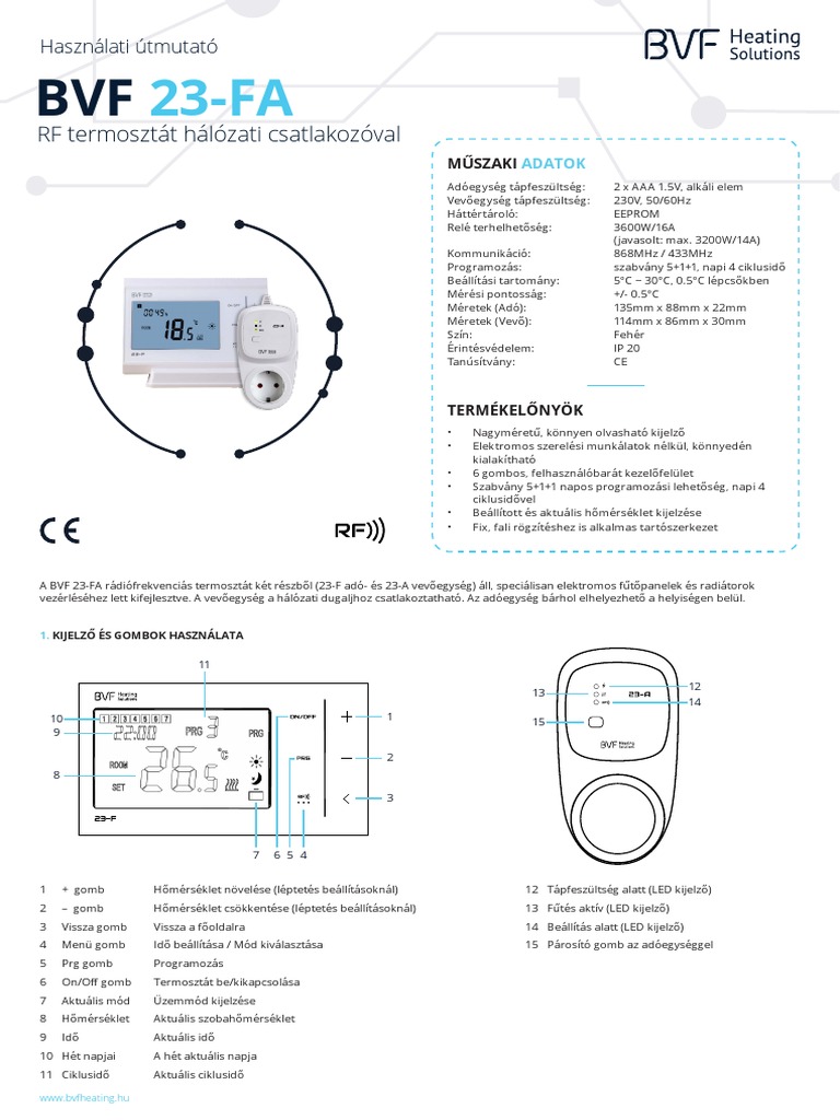 BVF 23-Fa Hasznalati Utmutato | PDF
