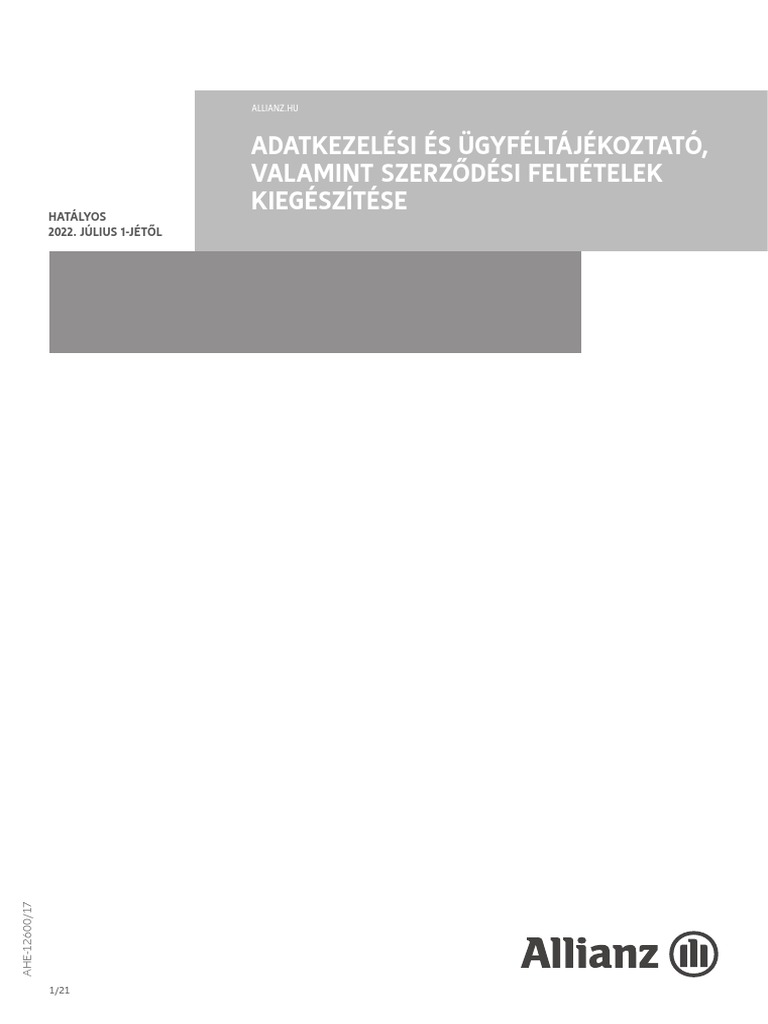 Aok Declaration Mycar Kieg Ugytaj | PDF