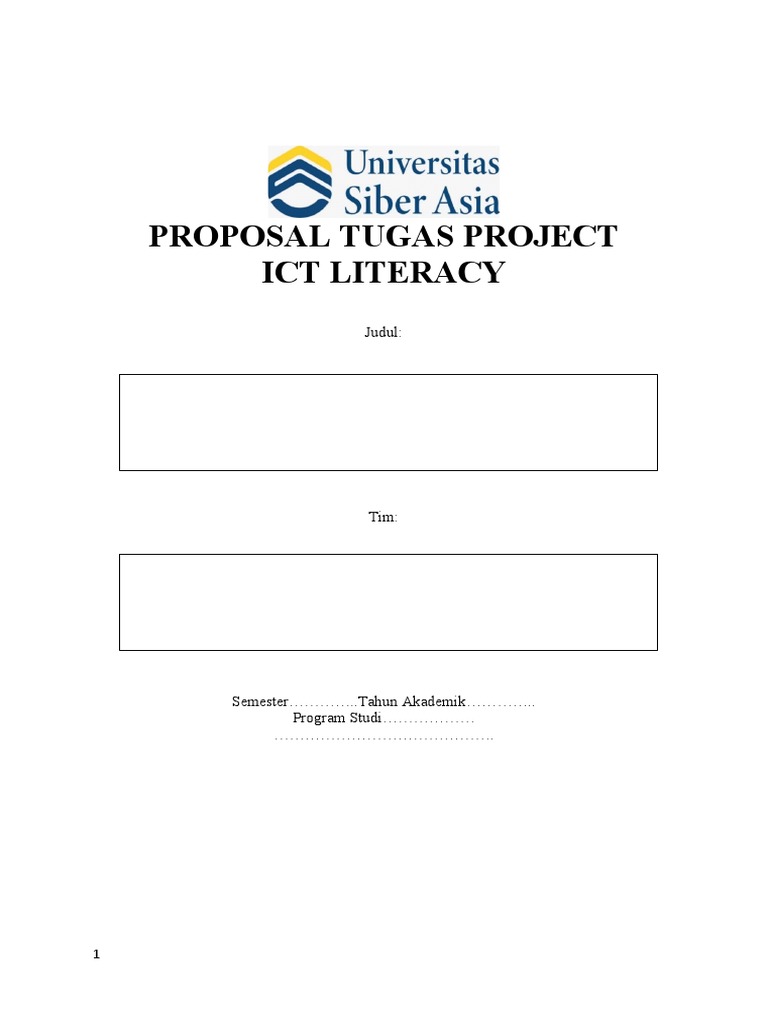 Format Proposal Tugas Project Ict Literacy | PDF