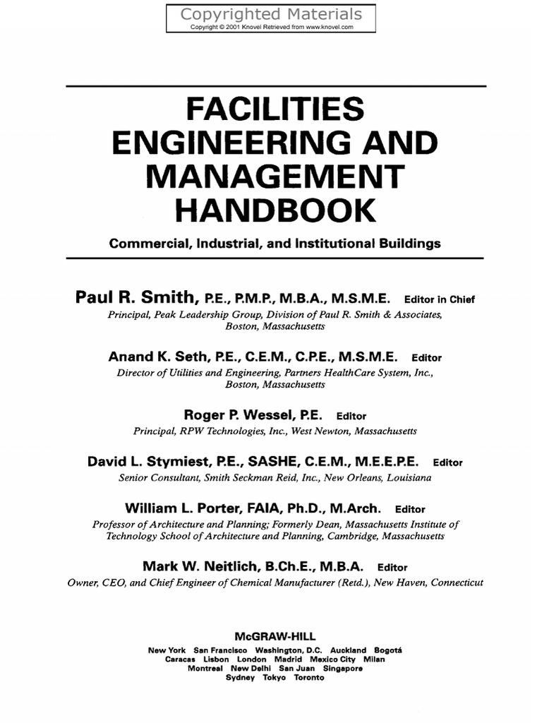 Facilities Engineering and Management Handbook - Commercial, Industrial ...