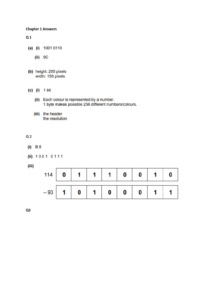 Answer Key Classified O Level Computer Science S.aariv - Chapter 1 | PDF