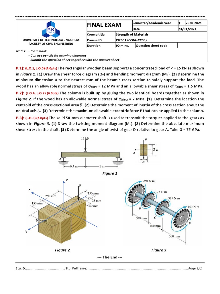 Civil Engineering Exam Analysis | PDF | Mechanics | Mechanical Engineering