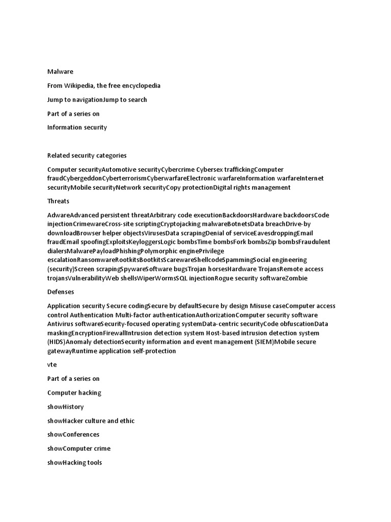 Document 1 | PDF | Malware | Antivirus Software