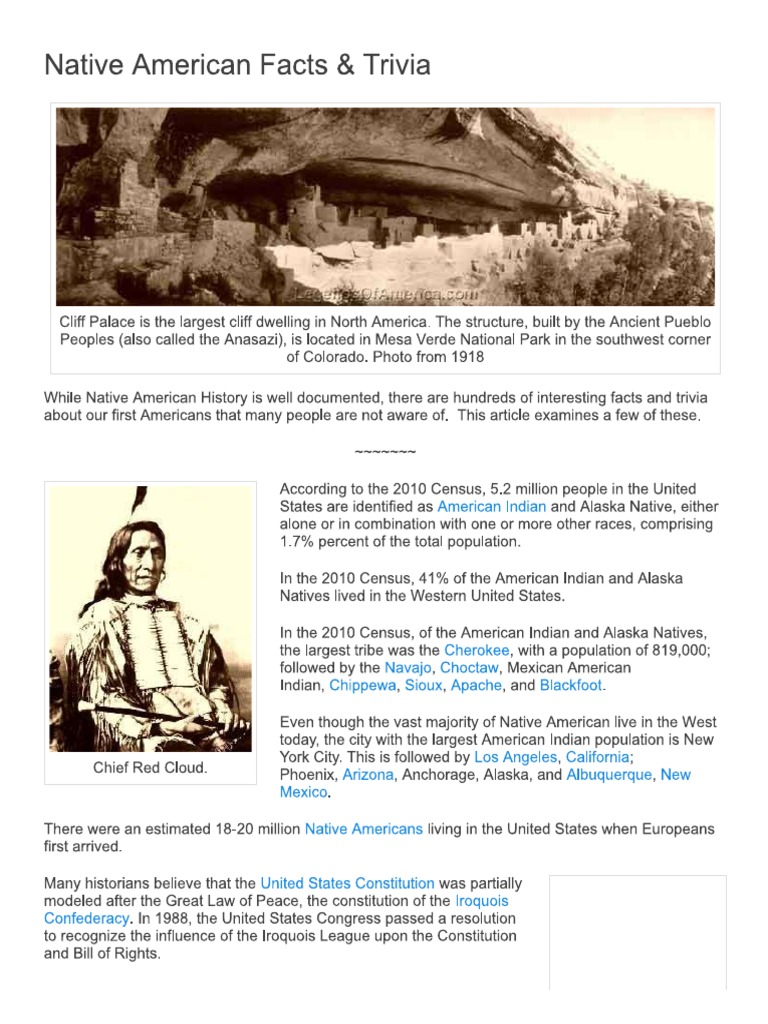 Native American Facts | PDF
