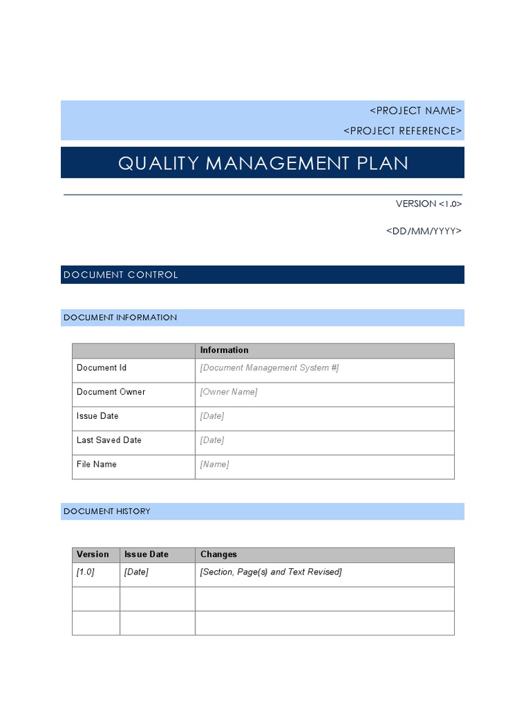 quality-management-plan | PDF | Quality Management | Audit