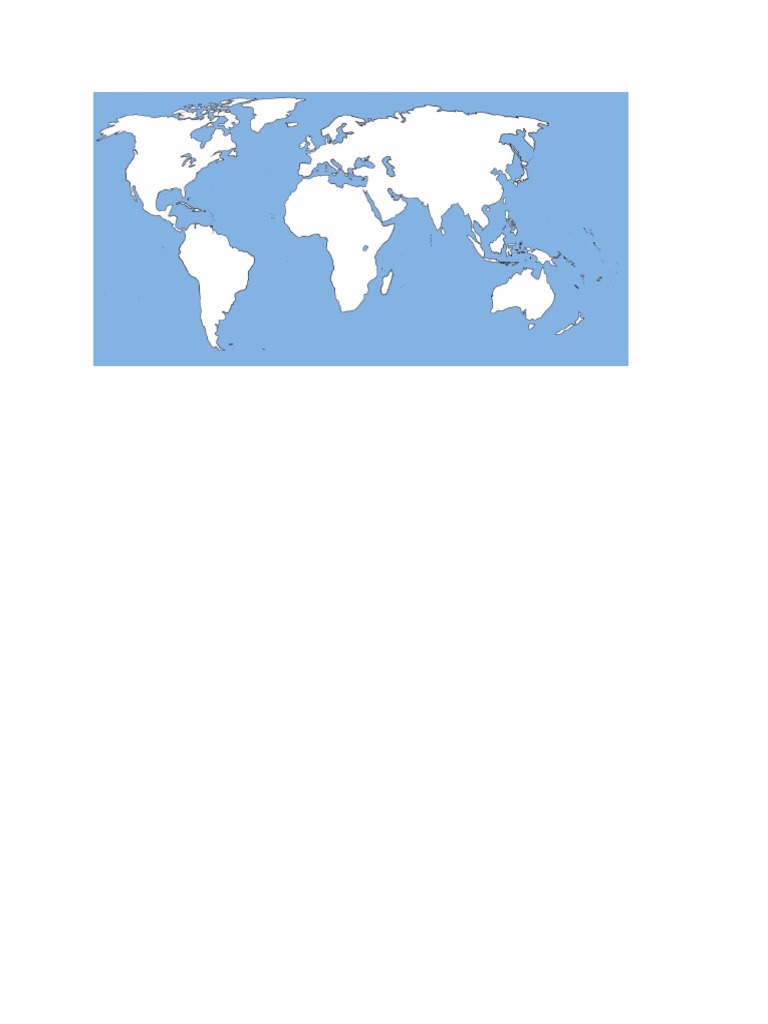 Template World Map No Borders | PDF