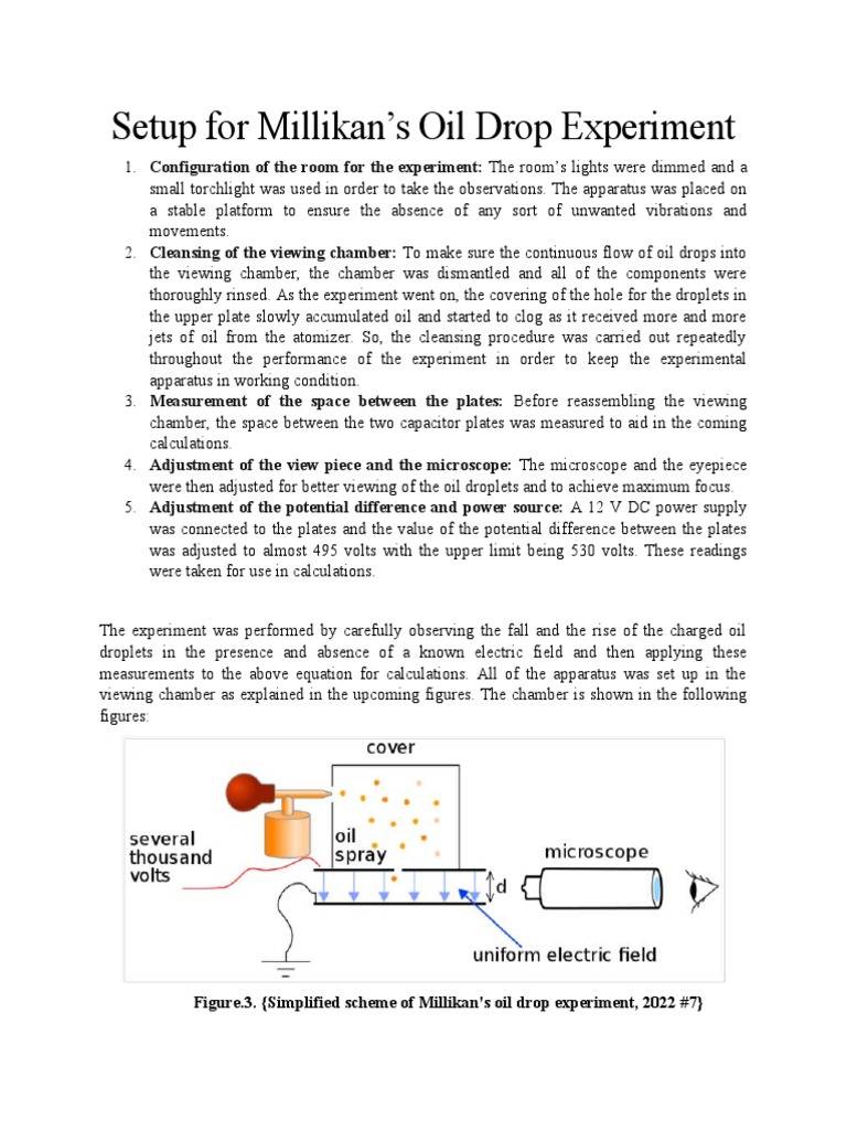Setup For Millikan | PDF | Technology & Engineering