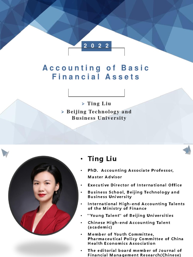 Seminar 14 Accounting For Underlying Financial Assets | PDF ...