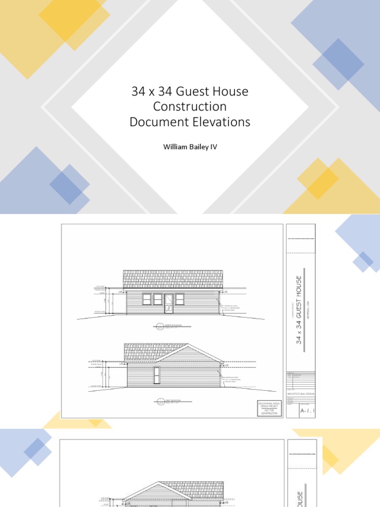 34x34 Guest House Construction Plans | PDF