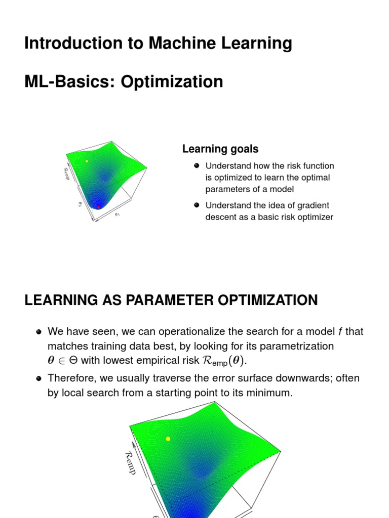 Slides Basics Optimization Pdf Mathematical Optimization Computer Science 