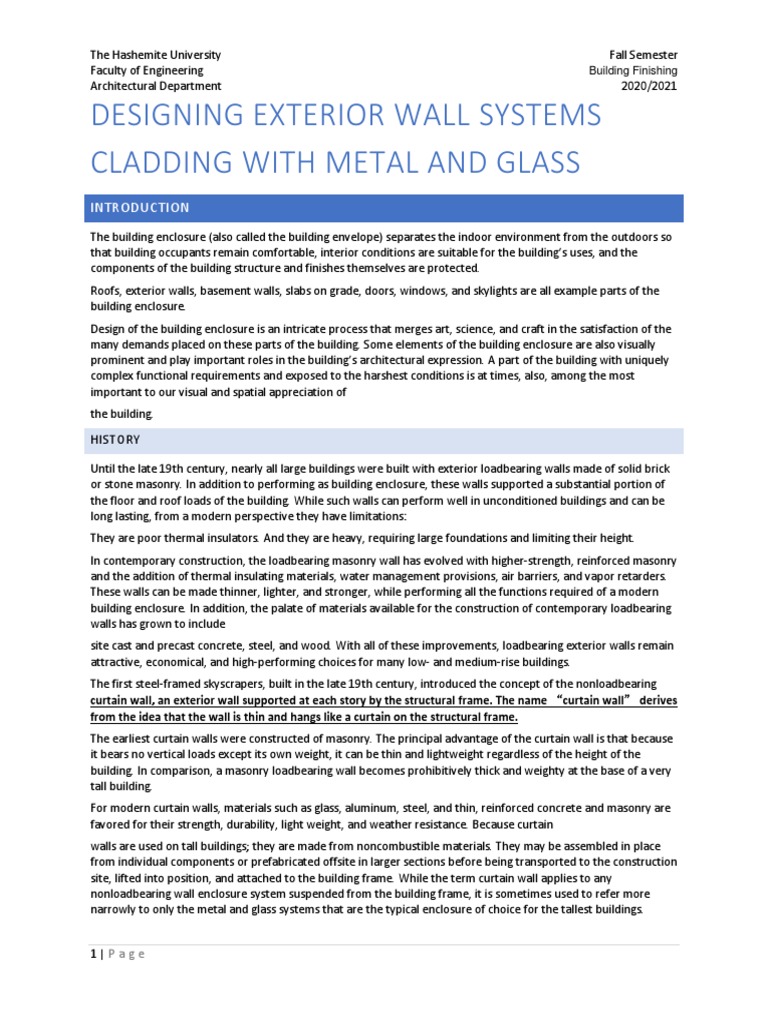 03 A Building Finishing 2020 2021 Exterior Wall Cladding | PDF | Wall ...