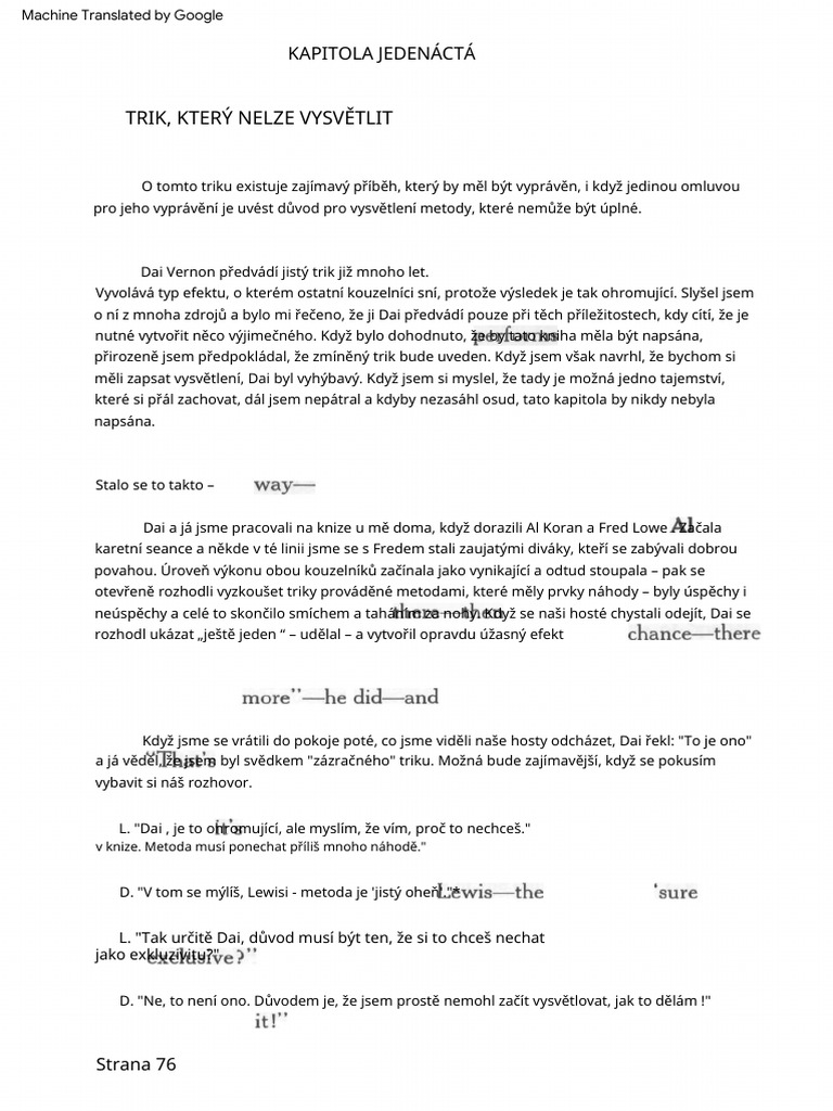 The Trick That Cannot Be Explained | PDF