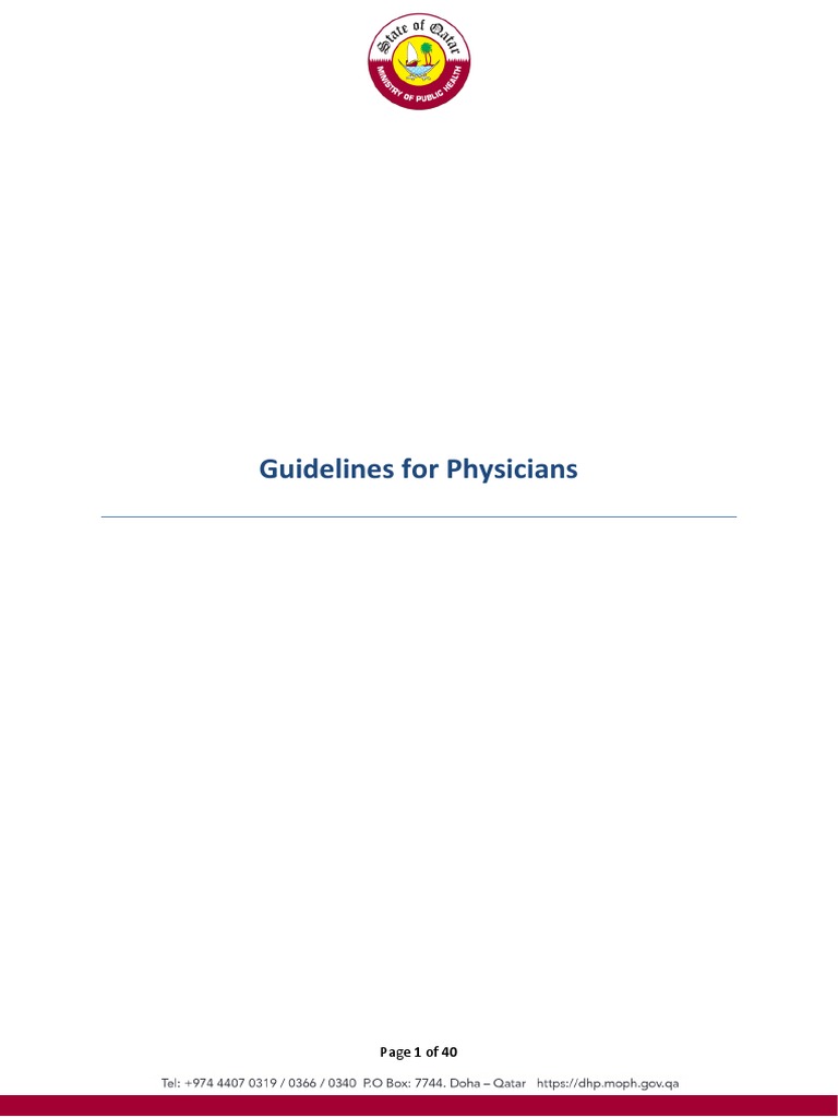 Guidelines For Physicians | Download Free PDF | General Practitioner ...