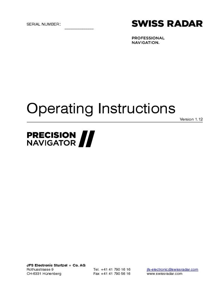 Swiss Radar Manual | PDF
