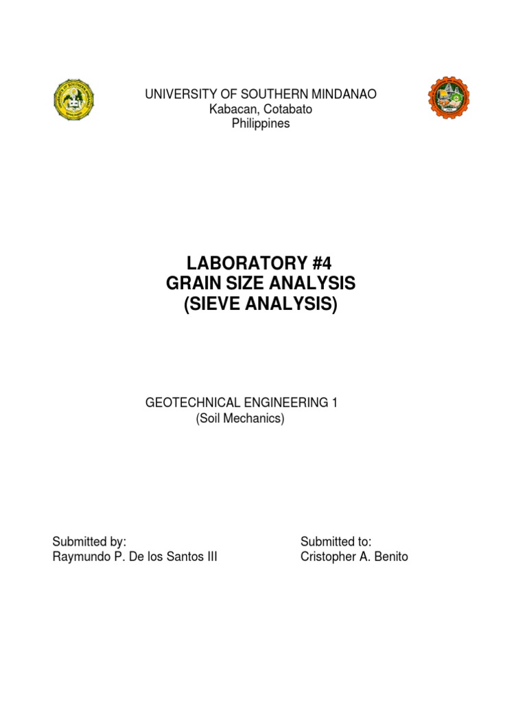 Laboratory 4 Report | PDF | Particle Size Distribution | Applied And Interdisciplinary Physics