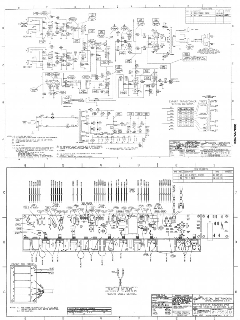 Custom Vibrolux Reverb Schematic | PDF