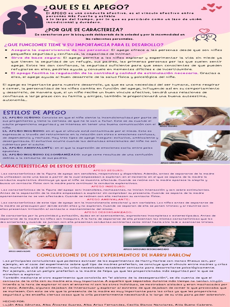 El Apego | PDF | Teoría de apego | Las emociones