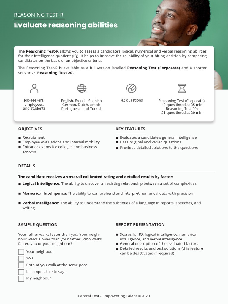 Reasoning Test R en | PDF
