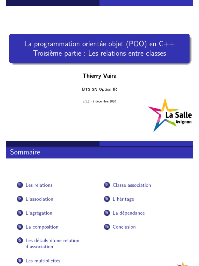 Cours Bases Poo 3 | PDF | Programmation orientée objet | Pointeur (programmation)