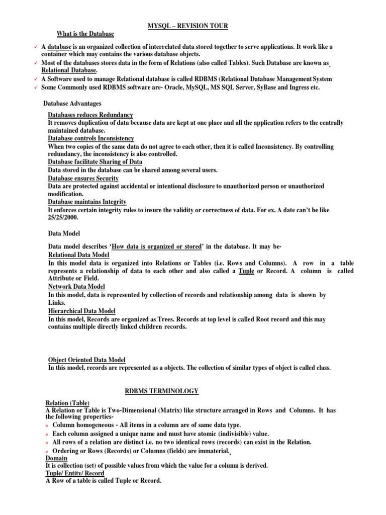 Handbook MYSQL | PDF | Relational Database | Sql