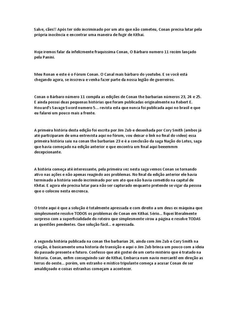 Cob 11 | PDF | Conan, o Bárbaro