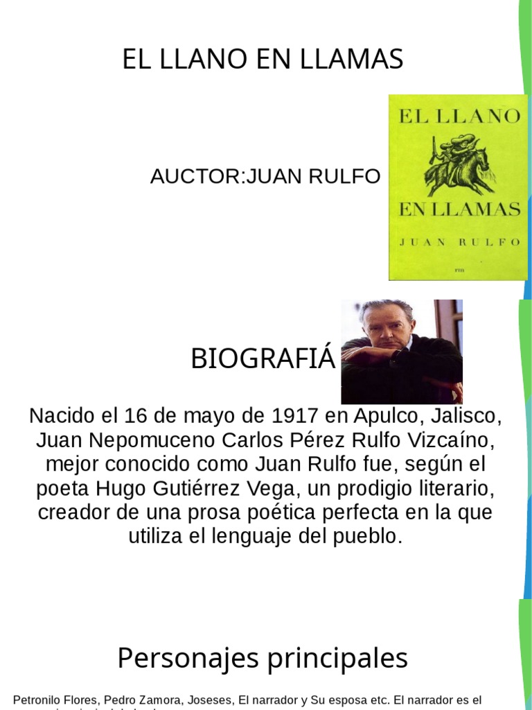 Resumen y personajes de El llano en llamas | PDF