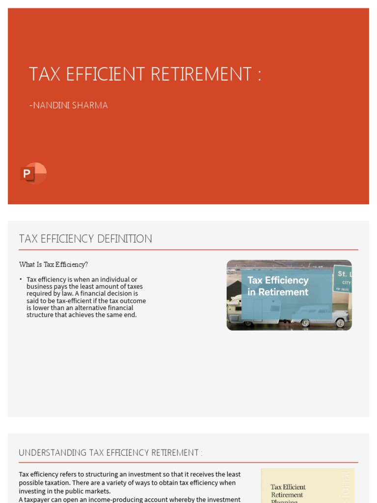 Tax Efficient Retirement | PDF