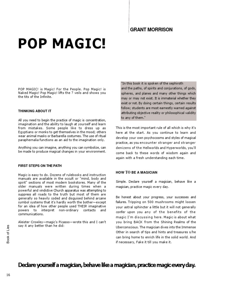 Grant Morrison Pop Magick | PDF | Odin | Demons