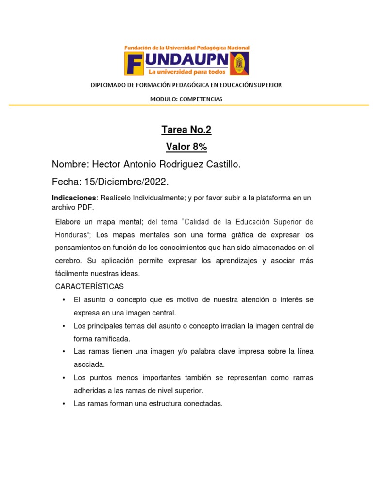 Mapa Mental MODULO IV, COMPETENCIAS HECTOR RODRIGUEZ | PDF