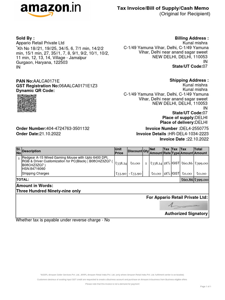 Tax Invoice | PDF | Invoice | Trade