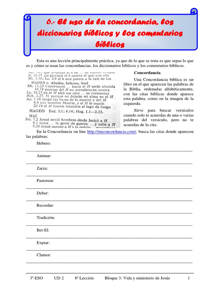 Actividad 3 Eso Religion Evangelica | PDF | Biblia
