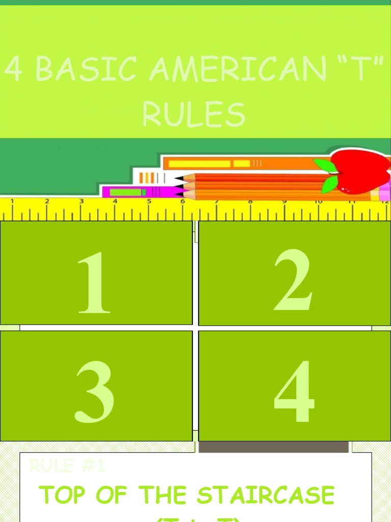 4 Basic American T Rules | PDF | Language Arts & Discipline