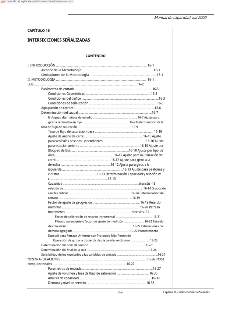 Intersecciones señalizadas HCM 2000 | PDF | Intersección (carretera ...