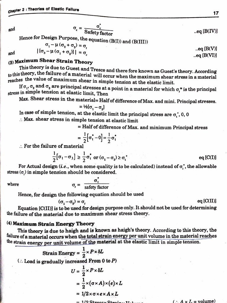 Theories of Failure Problems | PDF | Elasticity (Physics) | Stress ...