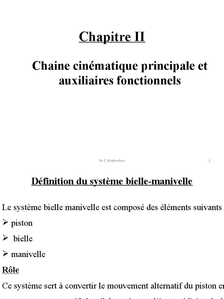Chapitre II Chaine Cinématique | PDF | Mécanique newtonienne | Machine